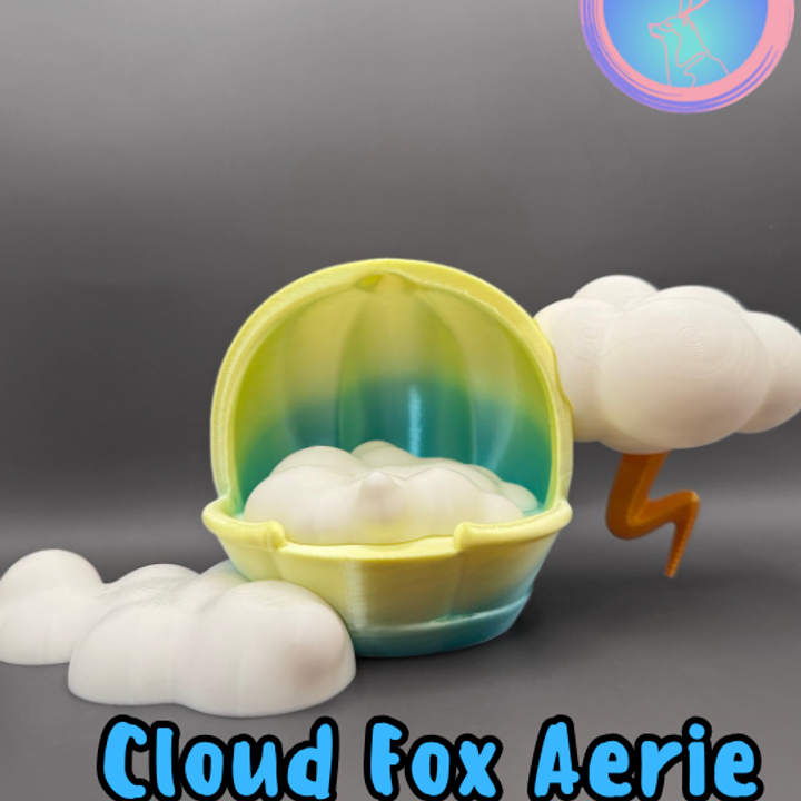 3D Printable Cloud Fox Aerie by ChibiBestiary